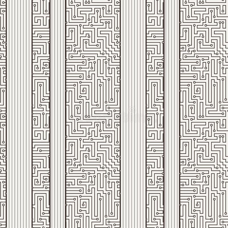 Vector Seamless Pattern in the Form of a Labyrinth Stock Vector ...