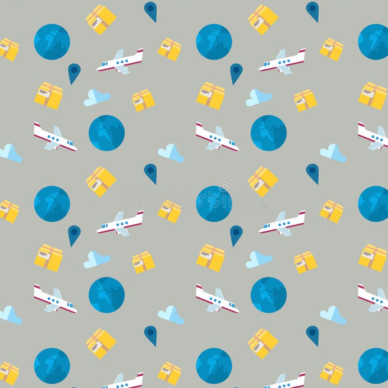 Vector Seamless Pattern Free Shipping Worldwide Stock Vector ...