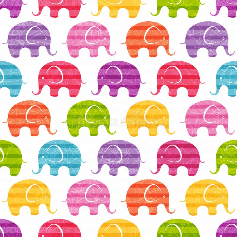 Multicoloured elephant stock vector. Illustration of stylised - 37808493