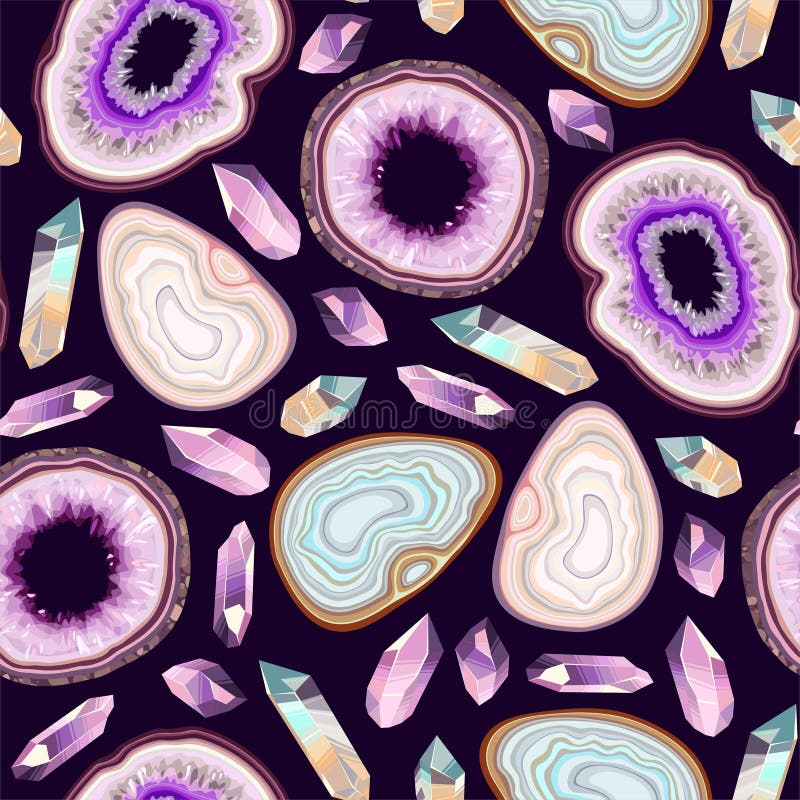 Geode Crystals Stock Illustrations – 375 Geode Crystals Stock ...