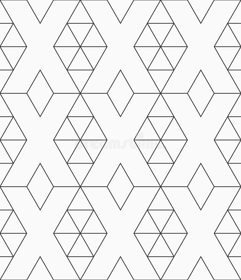 Vector Seamless Pattern. Polygonal Trellis on the Base of Triangular ...