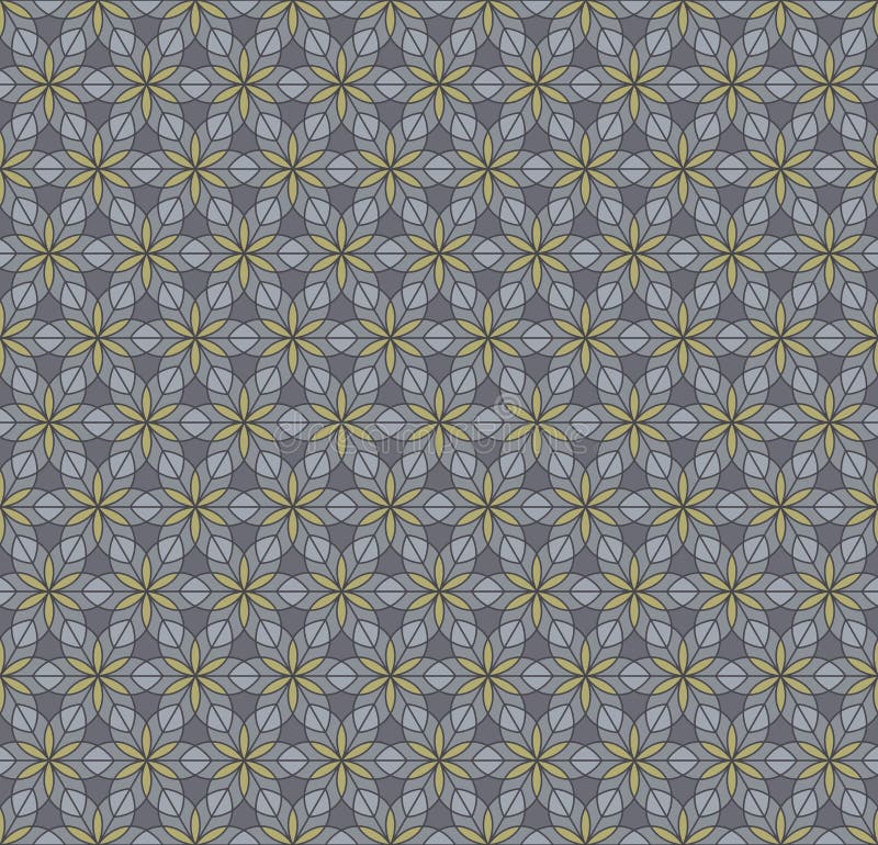 Vector Seamless Pattern, Geometric Ornament for Textile Print Stock ...