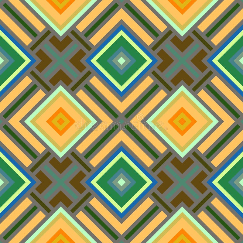 Vector Seamless Pattern. Geometric Rainbow Seamless Illustration Stock ...