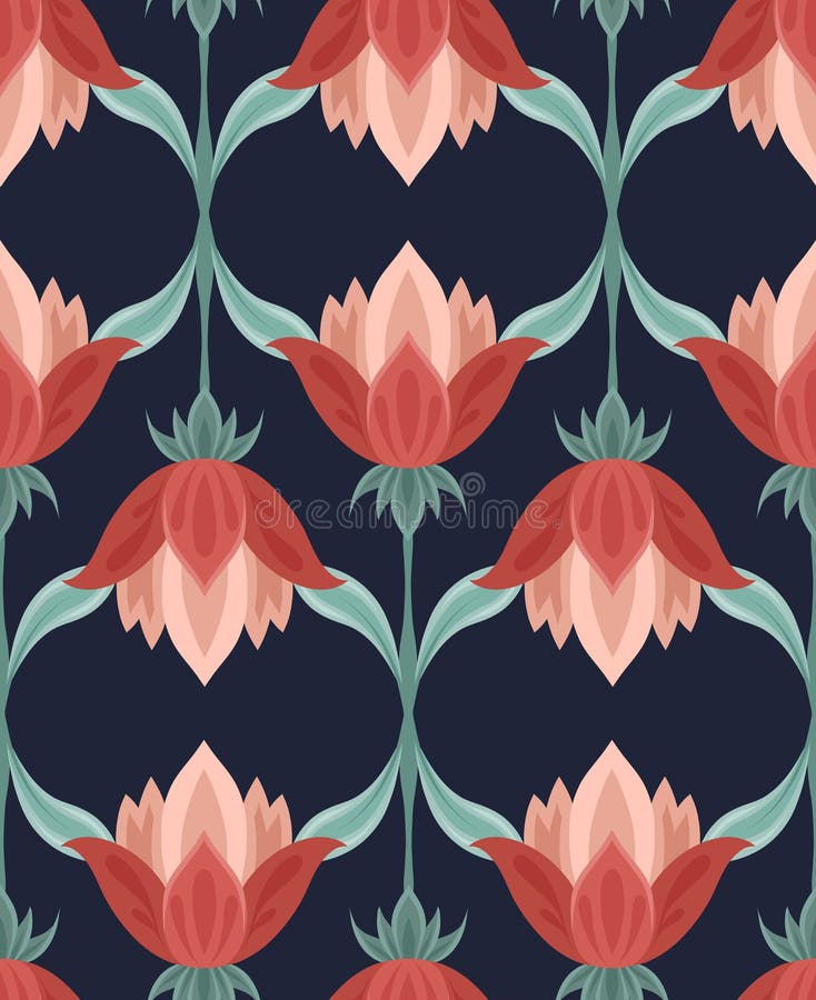 Seamless Rustic Pattern with Herbs and Flowers of the Steppes. Natural ...