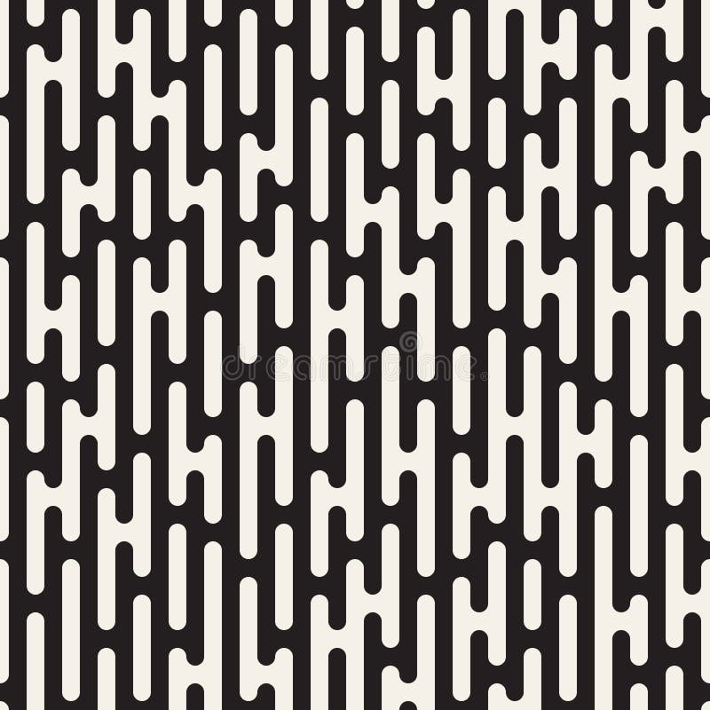 Vector Seamless Pattern with Geometric Spots. Monochrome Random Line ...