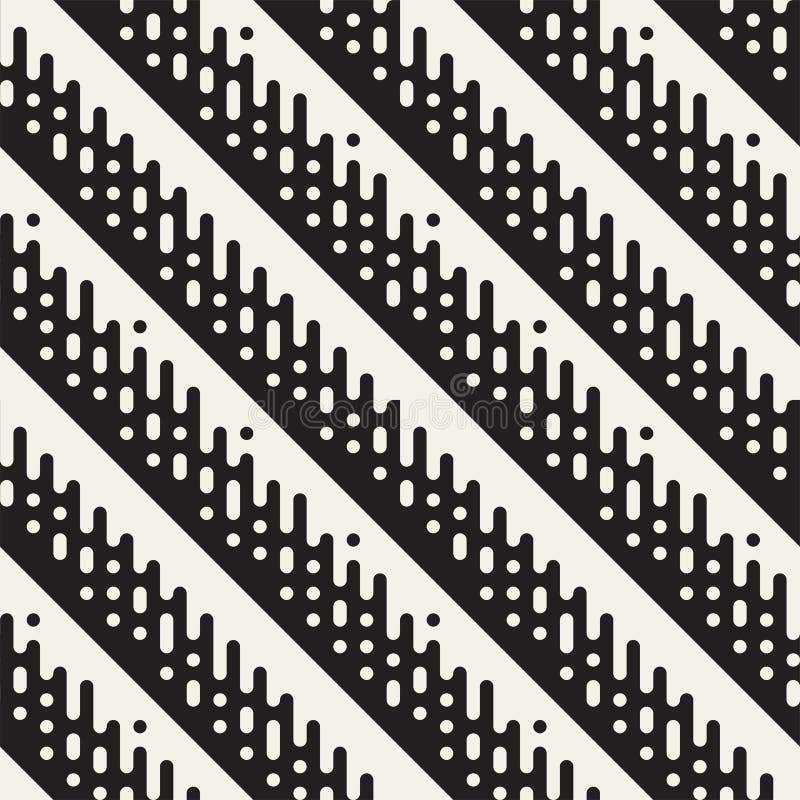 Vector Seamless Pattern with Geometric Spots. Monochrome Random Line ...