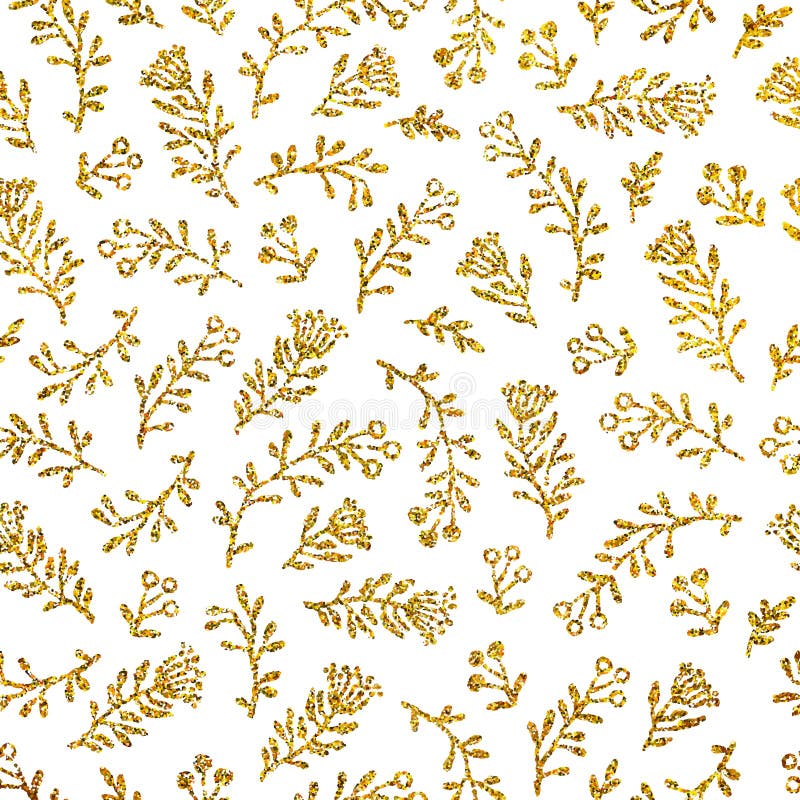 Vector Seamless Pattern with Gold Glitter Stock Vector - Illustration ...