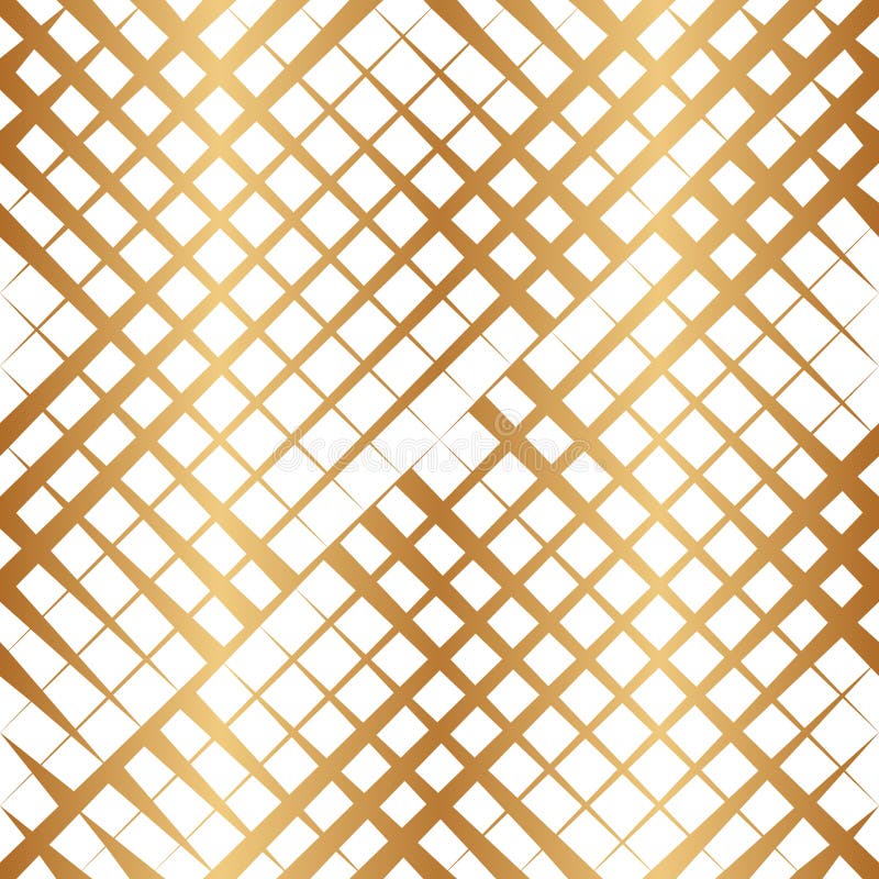Vector Seamless Pattern. Gold Lines Background. Repeated Golden Pattern ...