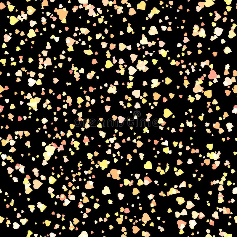 Vector Seamless Pattern with Gold Paint Heart Stock Vector ...