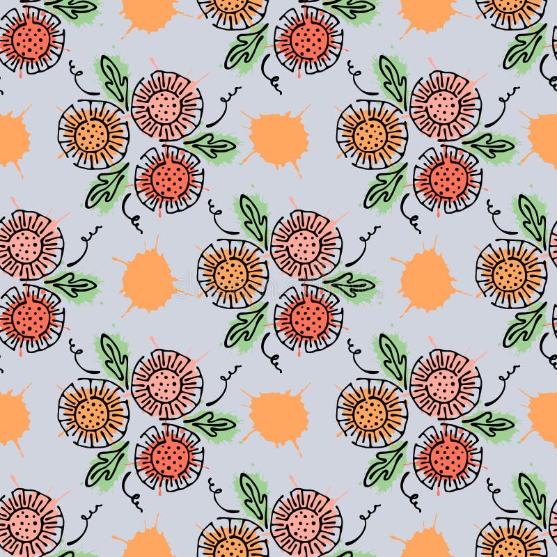 Vector Seamless Pattern, Graphic Illustration Stock Vector ...