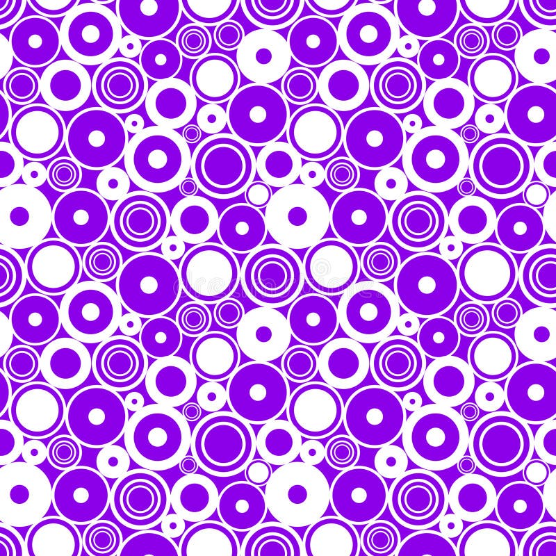 Organic Purple Circles in a Seamless Pattern Tile Stock Vector ...