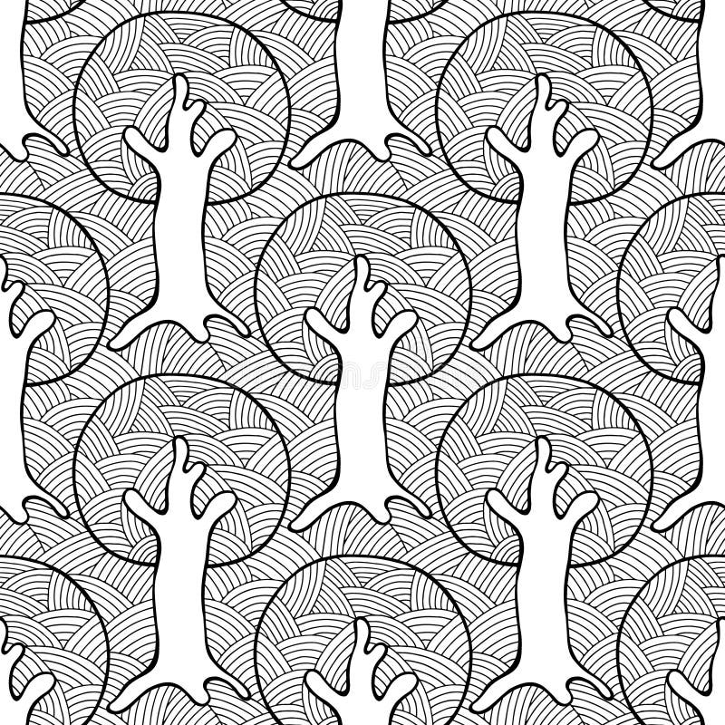 Root Pattern Black White Coloring Stock Illustrations – 54 Root Pattern ...