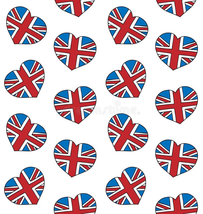 Vector Seamless Pattern of Great Britain Flag Stock Vector ...