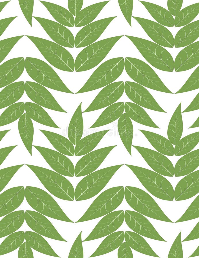 Vector Seamless Pattern from Green Leaves Stock Vector - Illustration ...