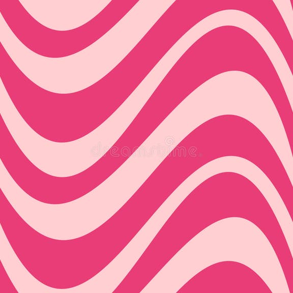 Vector Seamless Pattern of Groovy Pink Stripes Stock Vector ...