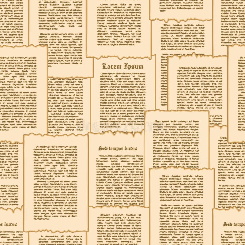 Vector Seamless Pattern Grow Old Pages. Stock Illustration ...