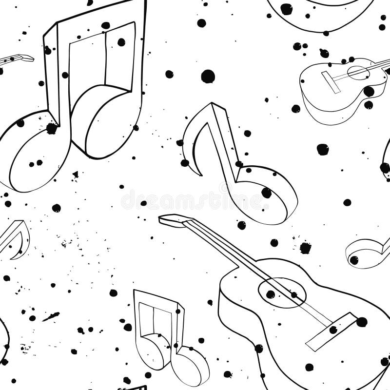Music Notes Paint Splatter Stock Illustrations – 44 Music Notes Paint ...