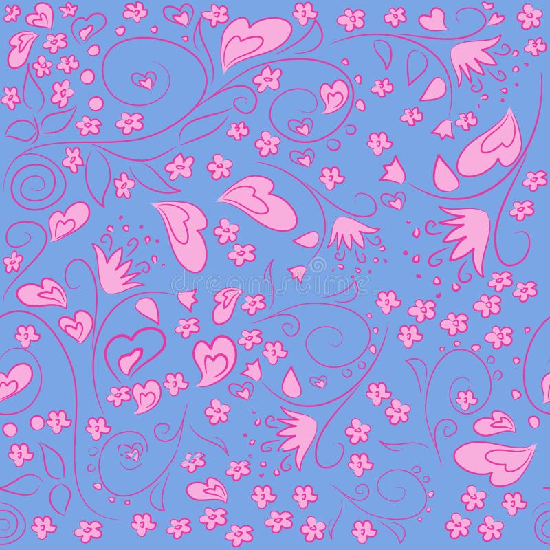 Seamless Pattern with Hand Drawing Ornate Stock Vector - Illustration ...