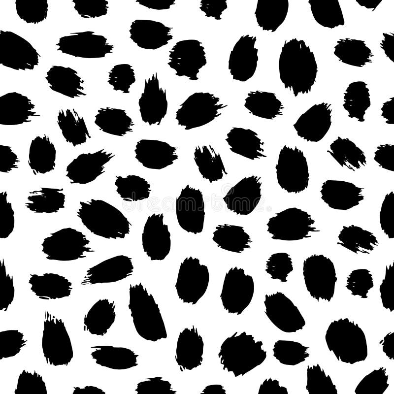 Vector Seamless Pattern with Hand Drawn Abstract Elements. Brush Stroke ...