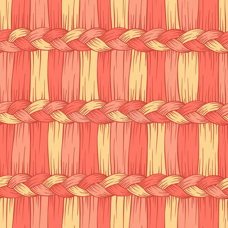 Vector Pattern with Abstract Hair Braid. Stock Vector - Illustration of ...