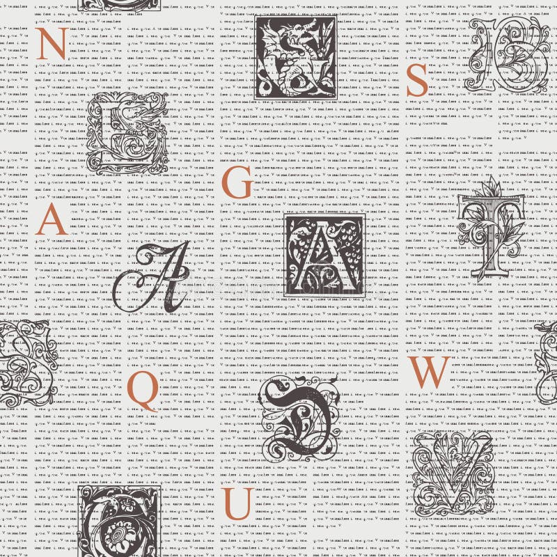 Seamless Pattern on the Theme of Old Book Pages Stock Vector ...