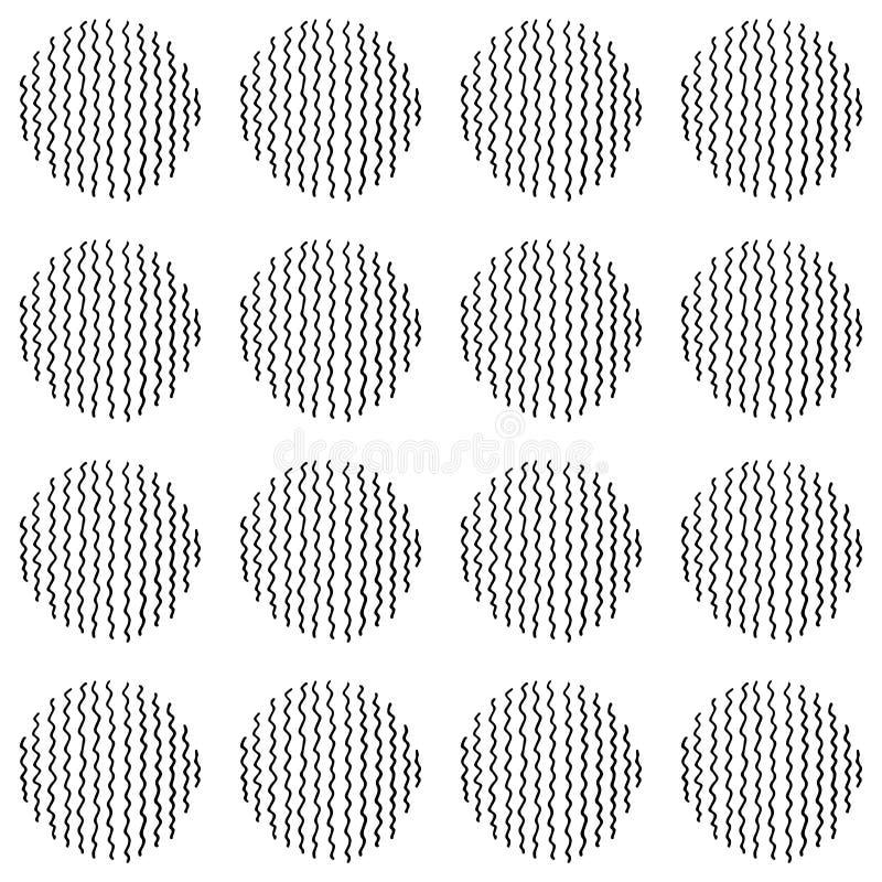 Vector Seamless Pattern of Hand Drawn Circles Stock Illustration ...