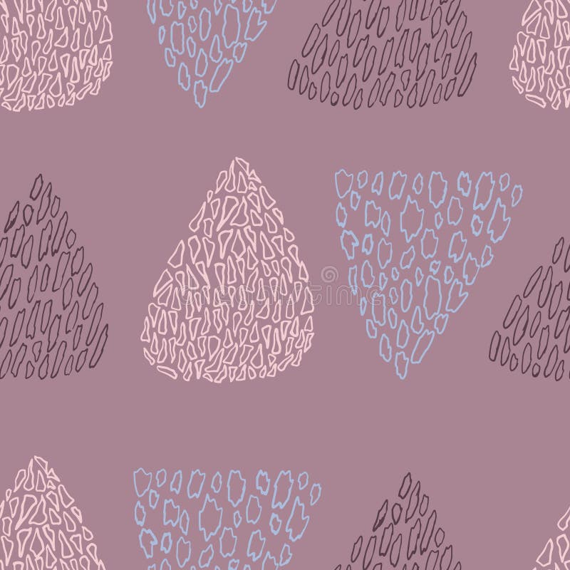 Vector Seamless Pattern with Hand Drawn Colorful Triangles Abstract ...