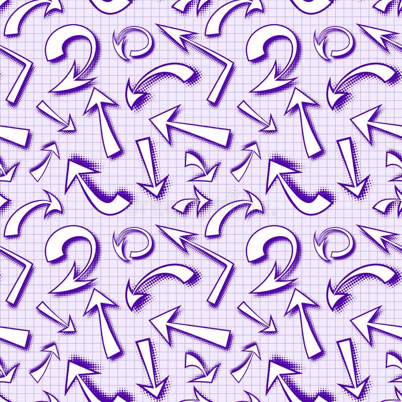 Vector Seamless Pattern of Hand Drawn Comics Stock Vector ...