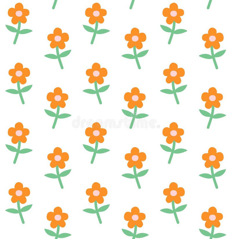 Vector Seamless Pattern Of Hand Drawn Flower Stock Vector