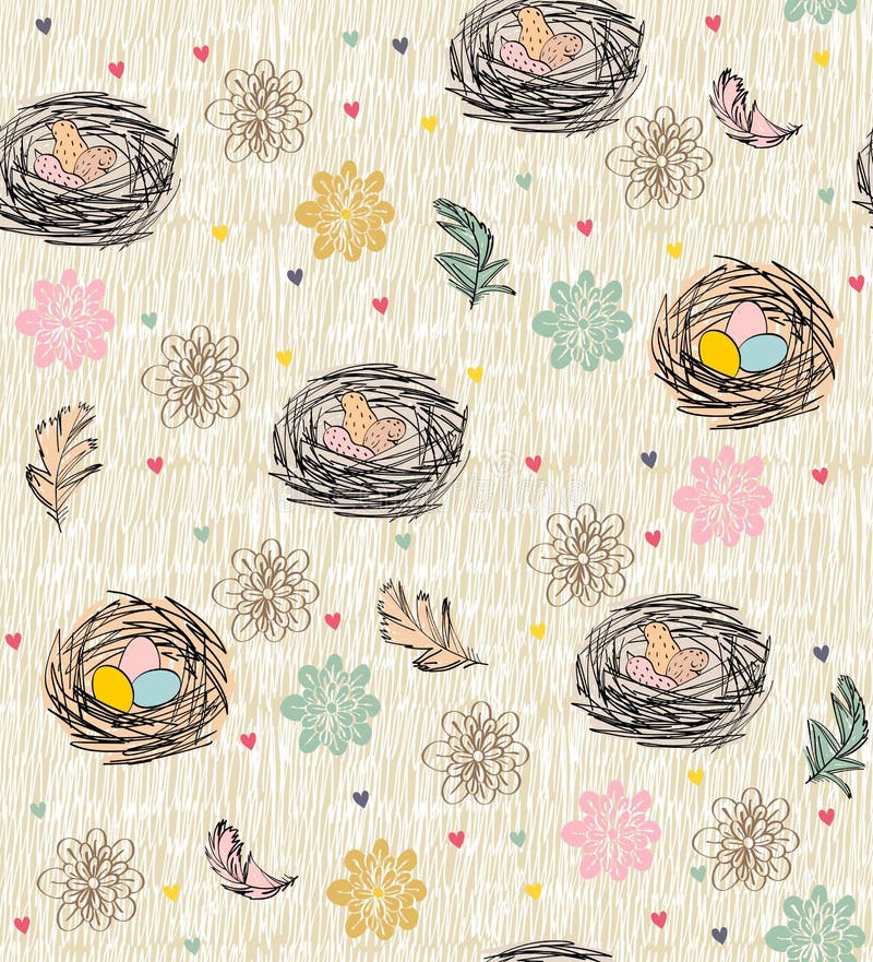 Vector Bird nest stock vector. Illustration of artwork - 125427798