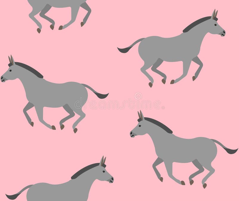 Donkey Running Vector Stock Illustrations – 239 Donkey Running Vector ...