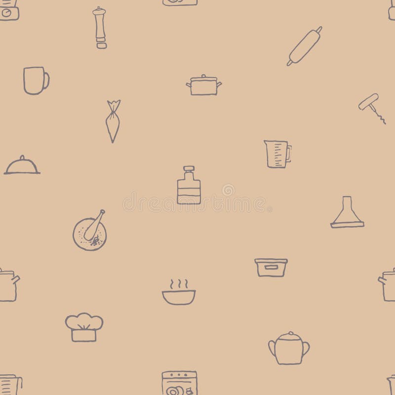 Kitchen Stuff Background Vector Stock Vector - Illustration of design ...