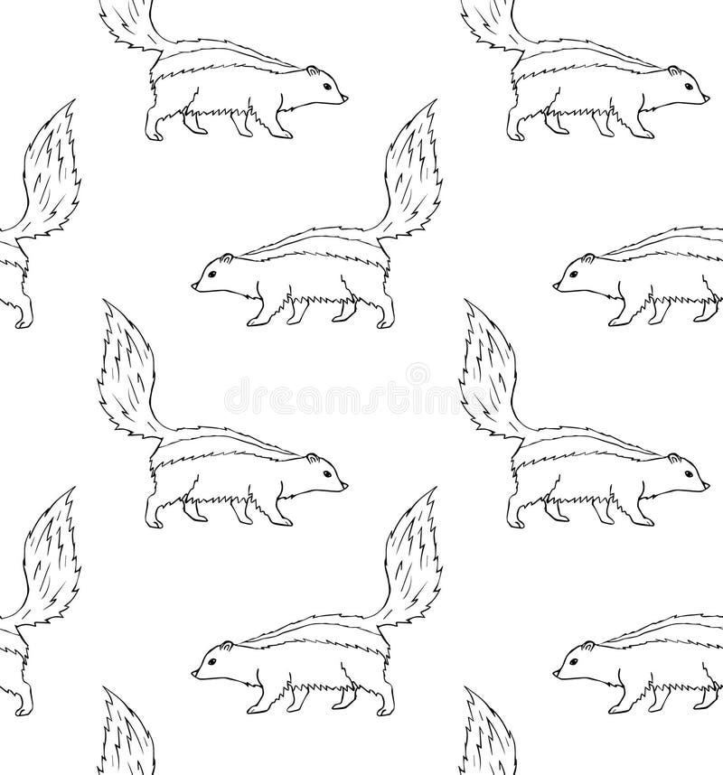 Skunk Outline Stock Illustrations – 174 Skunk Outline Stock ...