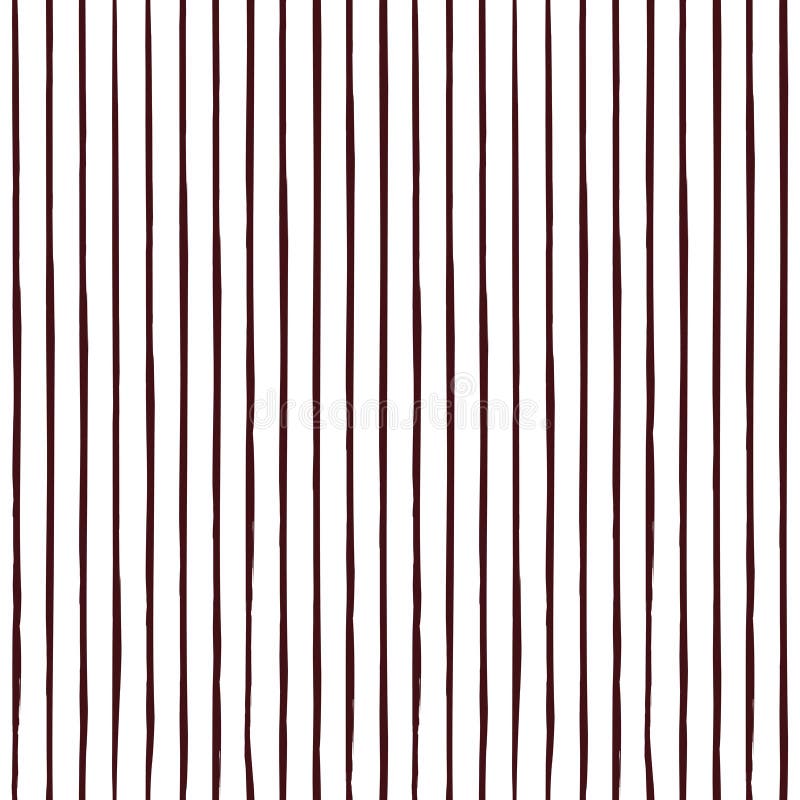 Vector Seamless Pattern with Handdrawn Stripes. Hand Drawn Burgundy ...