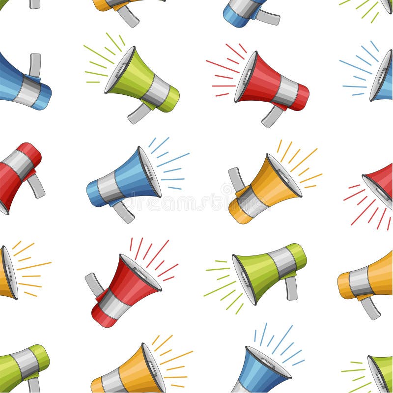 Colourful Megaphones Stock Illustrations – 16 Colourful Megaphones ...
