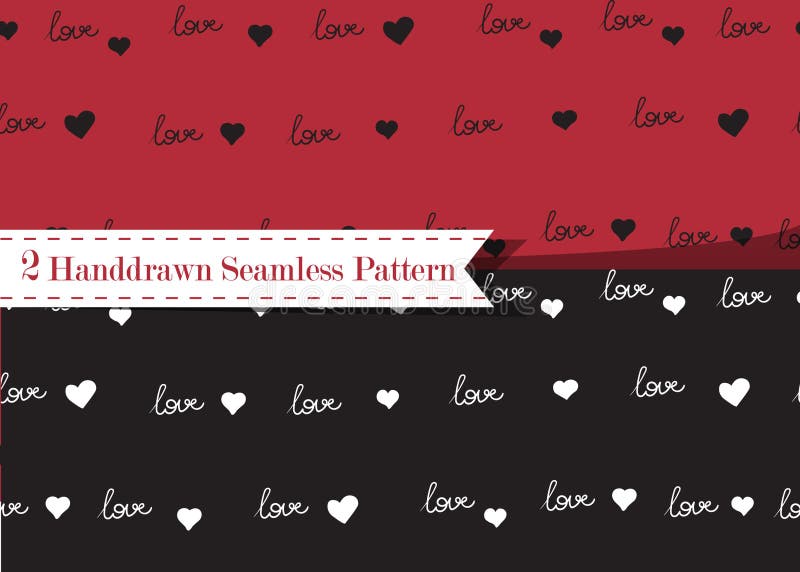 Seamless Love Word Patterns Stock Illustrations – 106 Seamless Love ...