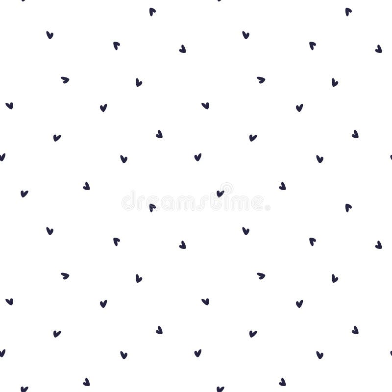 Vector Seamless Pattern with Hearts. Simple Repeating Texture for ...