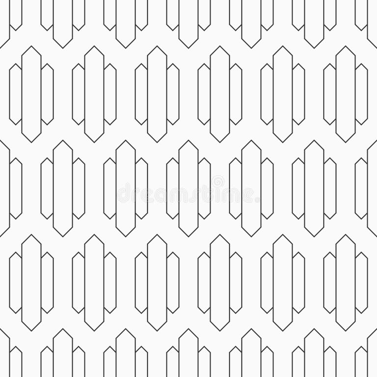 Vector Seamless Pattern with Hexagonal Shapes. Modern Stylish Texture ...