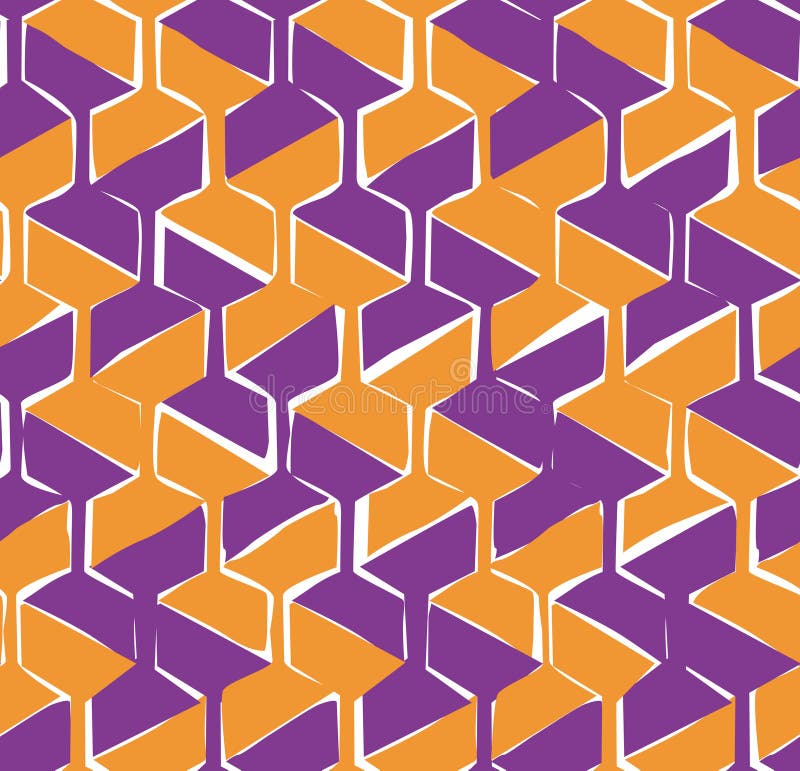 Vector Seamless Pattern with Hexagonal Woven Shapes Stock Vector ...