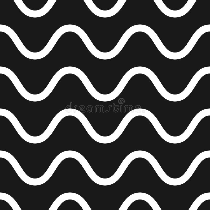 Horizontal Waves, Vector Seamless Pattern. Stock Vector - Illustration ...