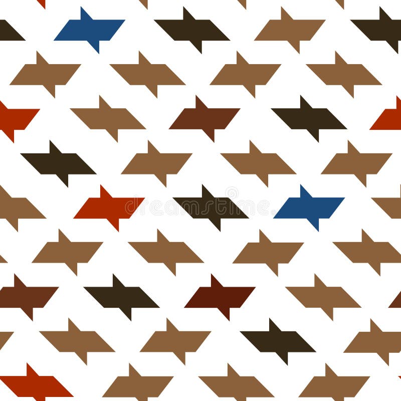 Vector Seamless Pattern of Houndstooth Stock Vector - Illustration of ...