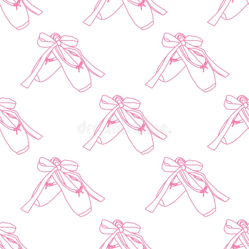 Ballet shoes pattern stock vector. Illustration of fabric - 40271913
