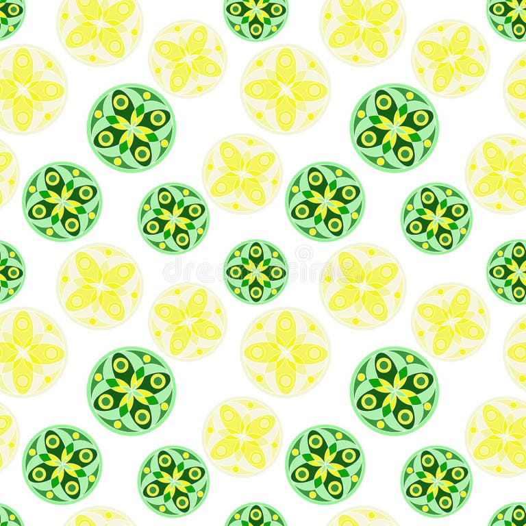 Vector Seamless Pattern with the Image of the Mandala Stock Vector ...