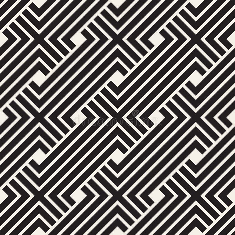Interweaving Lines of Endless Seamless Pattern Stock Illustration ...