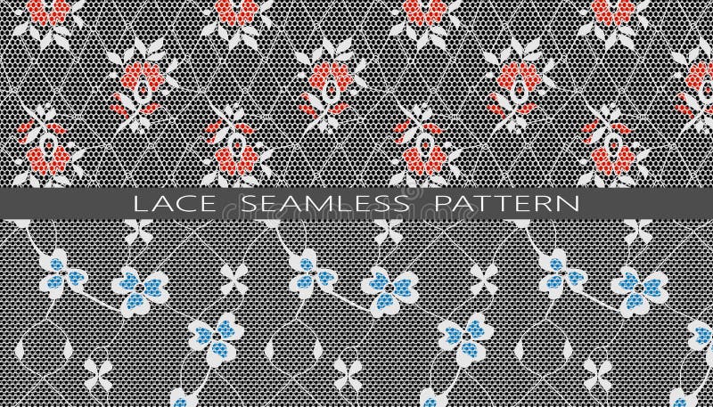 Vector Seamless Pattern. Jacquard Mesh Lace Fabric. Stock Illustration ...