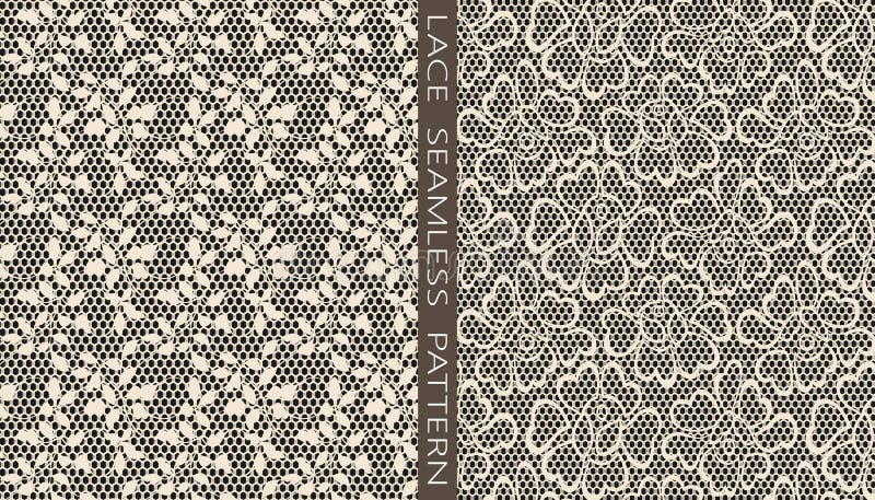 Vector Seamless Pattern. Jacquard Mesh Lace Fabric. Stock Vector ...