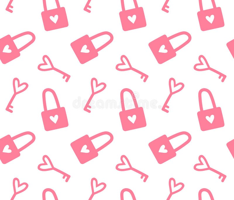 Vector Seamless Pattern of Keys and Locks Stock Vector - Illustration ...