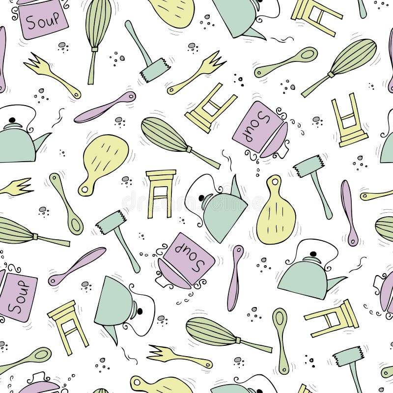 Kitchen Tools Wallpaper Stock Illustrations – 1,012 Kitchen Tools ...
