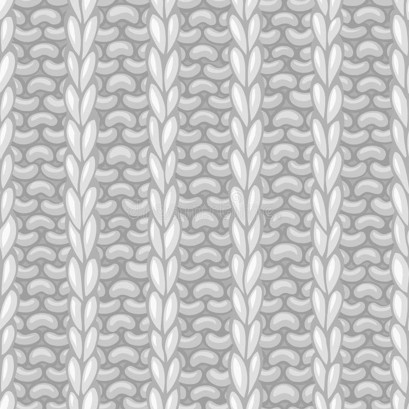 Vector Seamless Pattern in Knitting Style. Stock Vector - Illustration ...