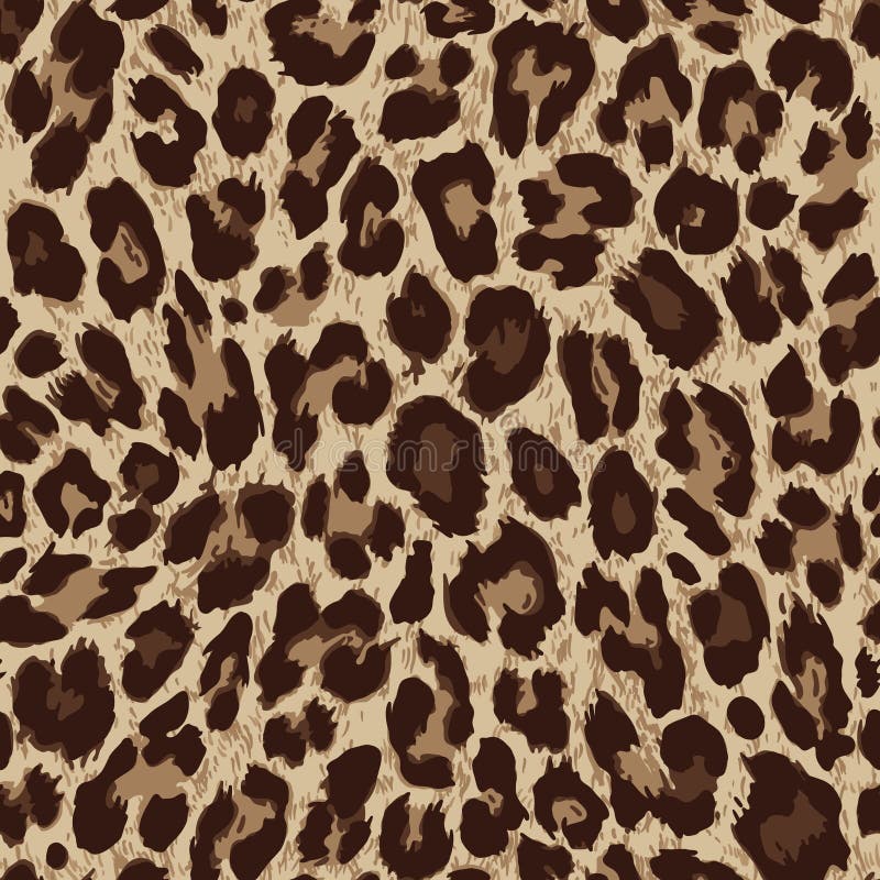 Vector Seamless Pattern. Leopard Skin Texture Stock Vector ...